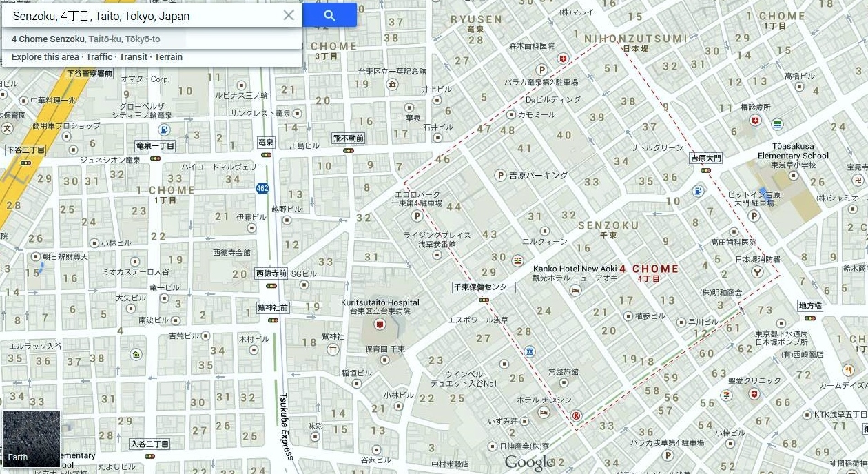 Yoshiwara map Senzoku 4-chome detail 2013 – the tokyo files 東京ファイル