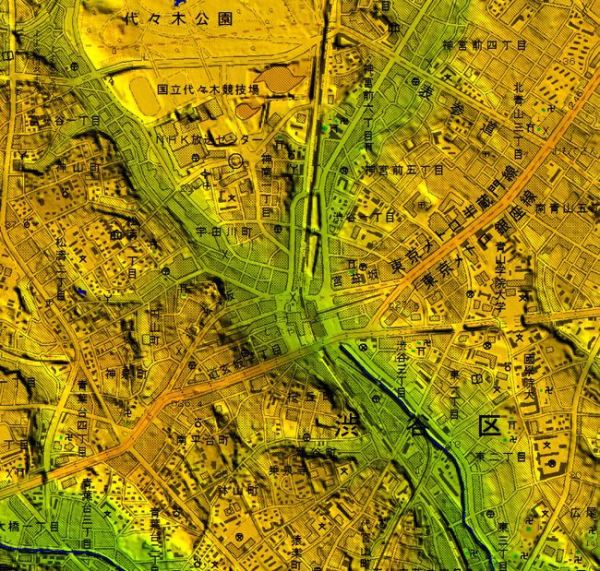 Shibuya elevation map – the tokyo files 東京ファイル